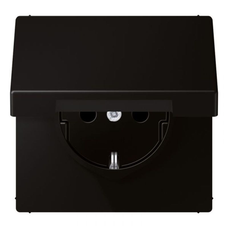 Jung Steckdose 1-fach schwarz mit UP mit BS Klappd LS 1520 BFKIKL SWM ...