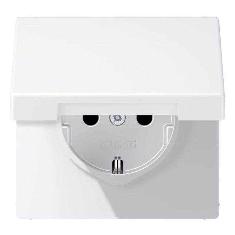 Jung Steckdose 1-fach weiß mit UP mit BS Klappd LS 1520 BFKIKL WWM IP44 kaufen | Selfio