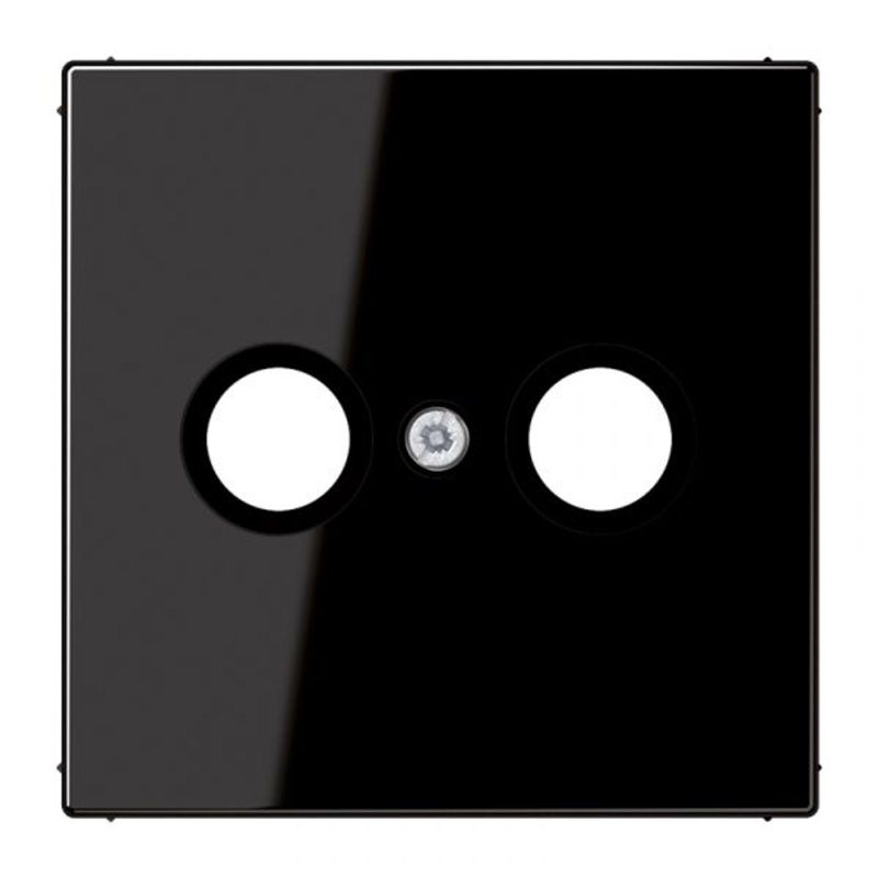 Jung Zentralplatte Ant.dose 2-fach schwarz glänzend LS 990 TV SW Schraubbef kaufen | Selfio