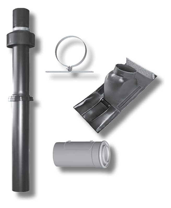 Wolf Luft-/Abgasführung DN60/100 Schrägdach, schwarz, für Brennwertgeräte kaufen