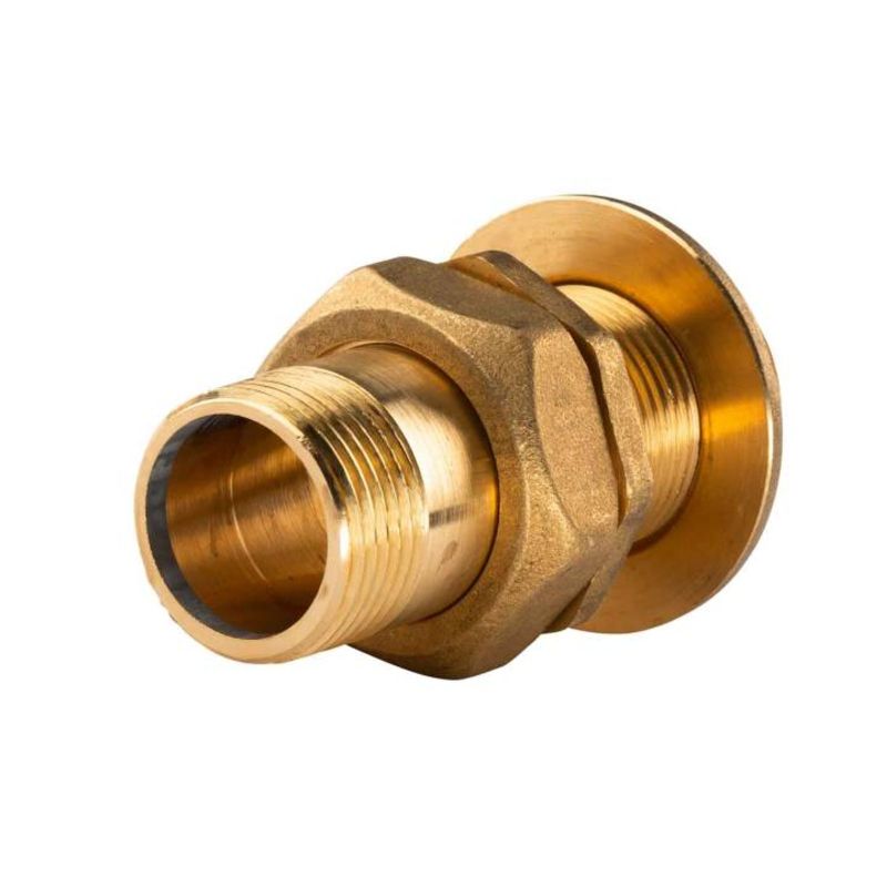 Messing Gewinde-Fitting Verschraubung gerade Anschluss für Tank 3 teilig 1"AG - 1"AG (DN 25 ...