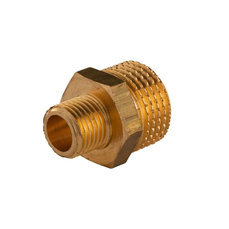 Messing Gewinde-Fitting Reduziernippel 1/4"AG (DN 8) - 1/2"AG (DN 15) - schwere Ausführung kaufen