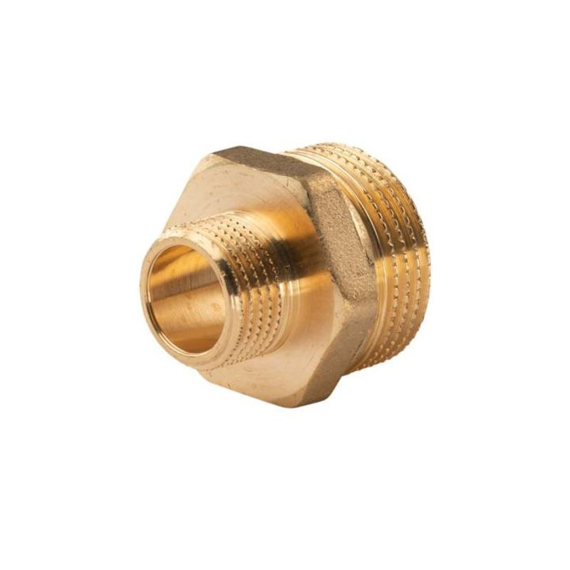 Messing Gewinde-Fitting Reduziernippel 1"AG (DN 25) - 1/2"AG (DN 15) - schwere Ausführung kaufen