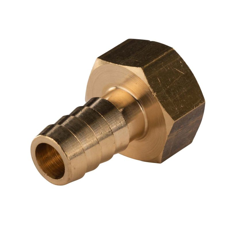 Messing Gewinde-Fitting Schlauchanschluss 1/2" IG (DN 15) Länge 10 mm ...