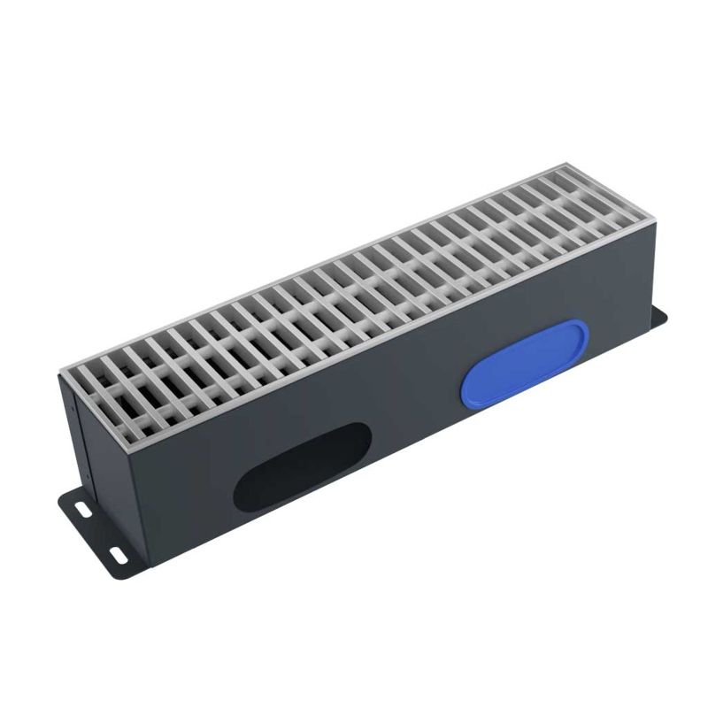 Kermi x-well Design-Boden-Luftauslass mit Rollrost Alu natur, Maße ...