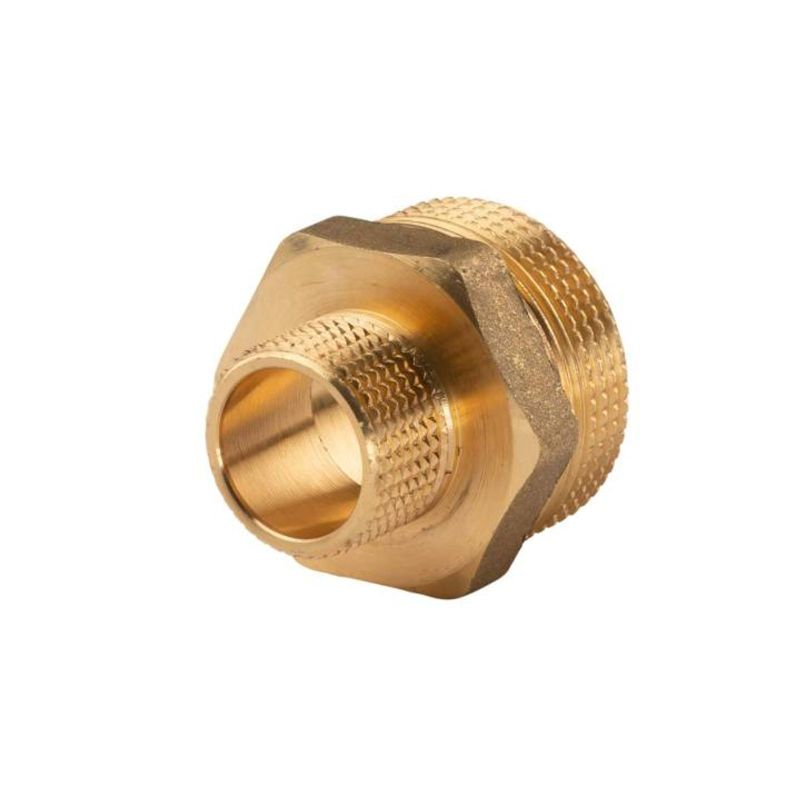 Messing Gewinde-Fitting Reduziernippel 1 1/4''AG (DN 32) - 3/4"AG (DN 20) - schwere Ausführung ...