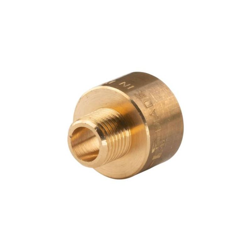 Messing Gewinde-Fitting Reduzierstück 1/2"IG (DN 15) - 1/4"AG (DN 8) - schwere Ausführung kaufen