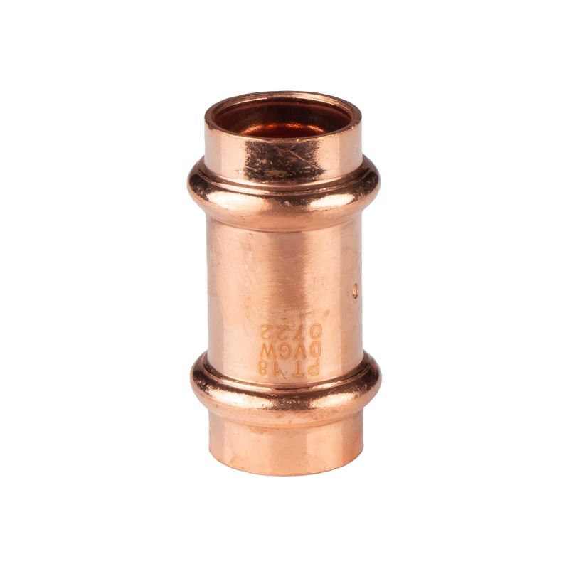 Kupfer Pressfitting Muffe 18 mm V+M-Kontur DVGW kaufen